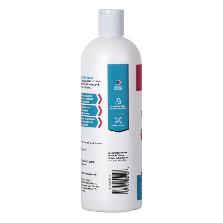 Dander Relief De-Shedding Shampoo 16oz – Groomer's Goop